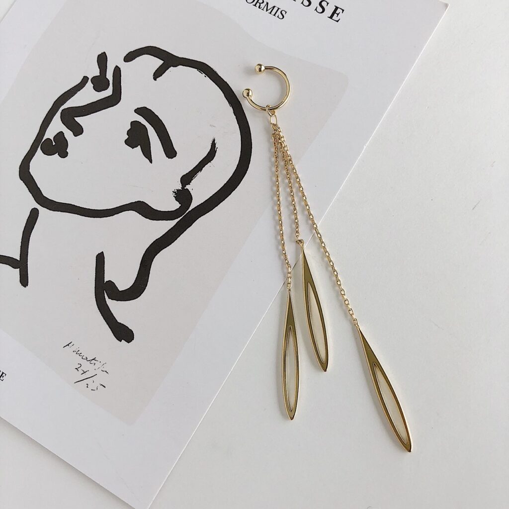 14kgp揺れるチェーンイヤーカフ | B＆P Labo.｜アクセサリー・パーツ販売、OEM開発
